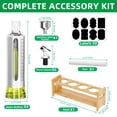 Glass Oil and Vinegar Dispenser Set 4 Pack 17oz with Stainless Steel ...