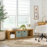 Better Homes & Gardens 4 Cube Vertical Storage Organizer, Light Honey ...