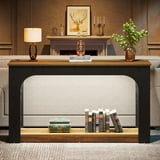 Tribesigns 55 Inch Console Table With LED Lights, 2 Tier Narrow Sofa ...