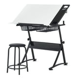 Studio Designs 47.75W Laminate Fusion Craft Center Drafting Table White ...