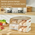 Stackable, Clear Plastic Egg Container with Lid - Rolling Refrigerator ...