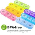 Wista Large Weekly Pill Organizer 7 Day 3 Times a Day with Easy Open ...