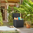 31 Gallon Resin Deck Box All Weather Outdoor Storage Boxes for Patio ...