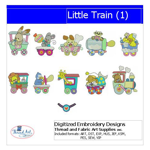 Little Train(1) Embroidery Designs - All Popular Formats Included ...
