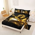 Aikeke Golden Dragon Bed Sheets 4-Piece, Magic Library Full Size Sheets ...