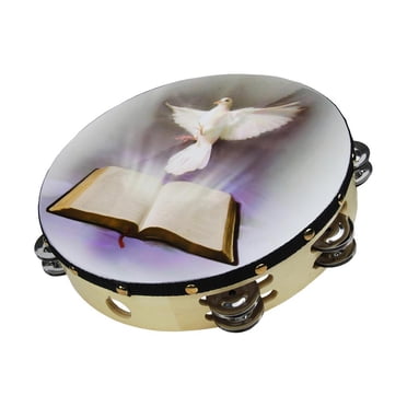 Rhythm Band 8" Economy Scripture Tambourine with 6 Pairs of Jingles ...