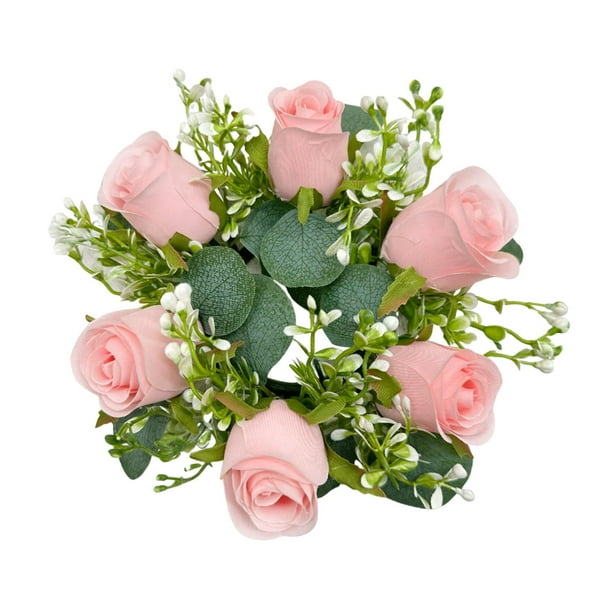 Anillo de vela de pilar, corona Artificial, corona verde, corona decorativa bohemia para centros ...