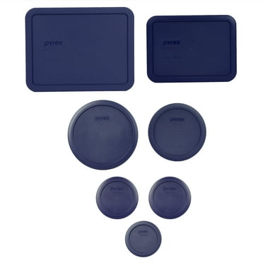 Pyrex Blue Plastic Replacement Lid Covers, Combo of 2-Cup, 4-Cup & 1 ...