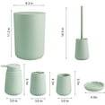 Cerbior Matte Bathroom Accessories Set 6 Piece Includes Soap Dispenser