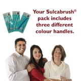 Sulcabrush Dental Brush Handle with Bristle (Pack of 3), Better than ...