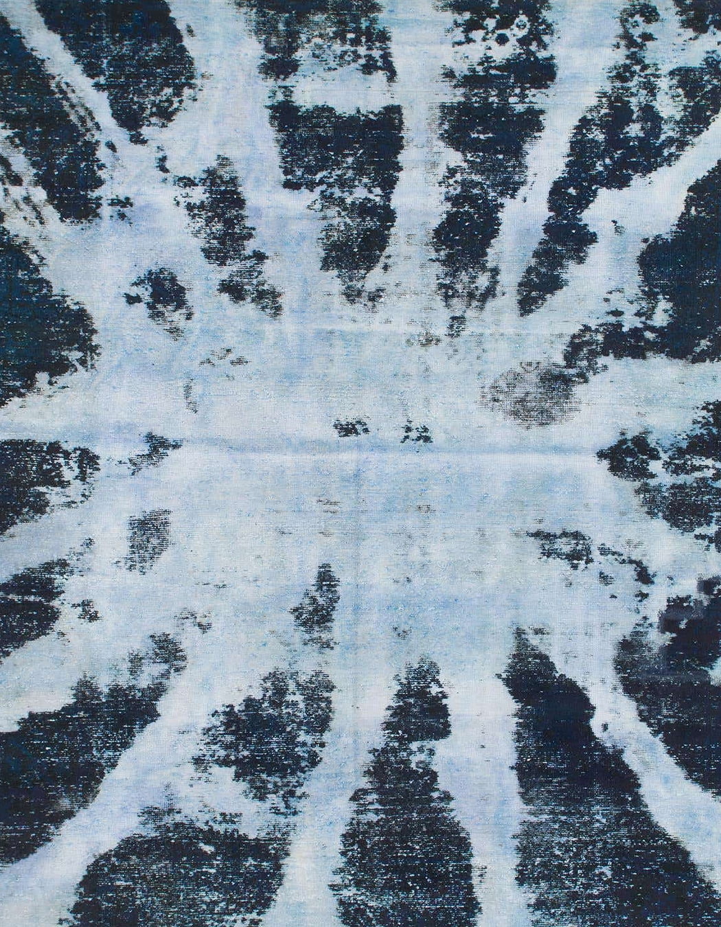 Ahgly Company Indoor Rectangle Abstract Blue Abstract Area Rugs, 6' x 9 ...