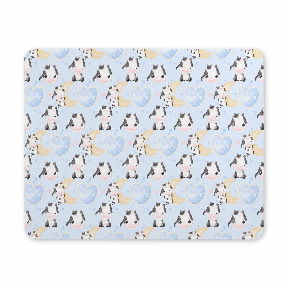 Mouse Pad Animal Cow Head Printed Mouse Pad with Anti-Slip Rubber Base ...