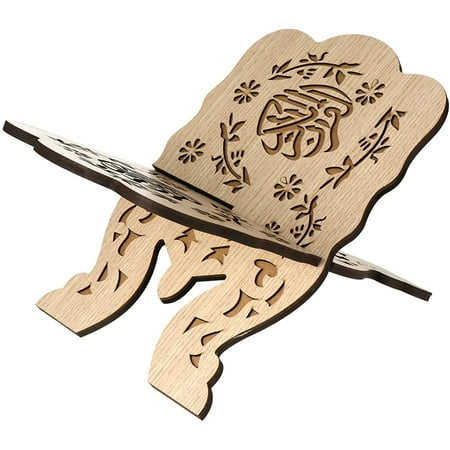 Quran Book Stand Vintage Eid Muslim Prayer Bookshelf Wooden Folding ...