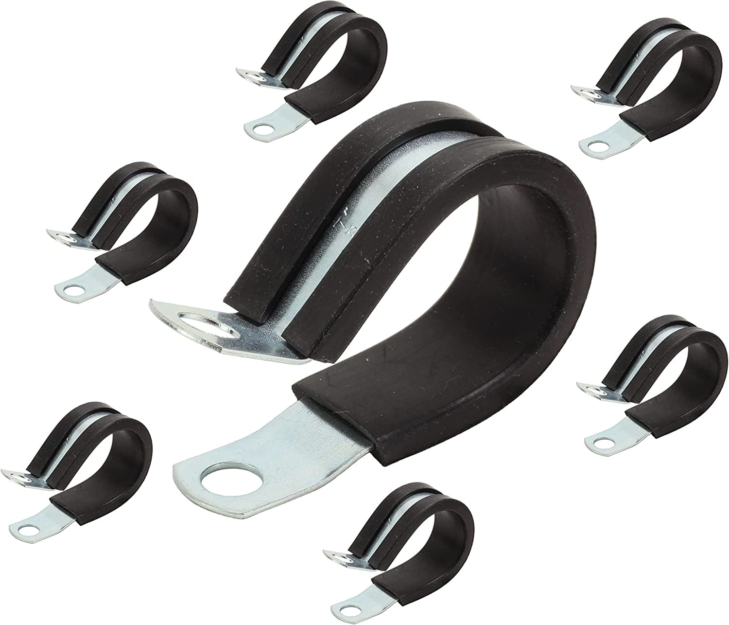 7/8" Cable Clamps Rubber Cushioned Steel 7 Pack - Walmart.com