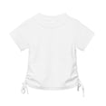 Bigetiay Girls Fashion Ribbed Knit Tee Casual Solid Color with Tie ...