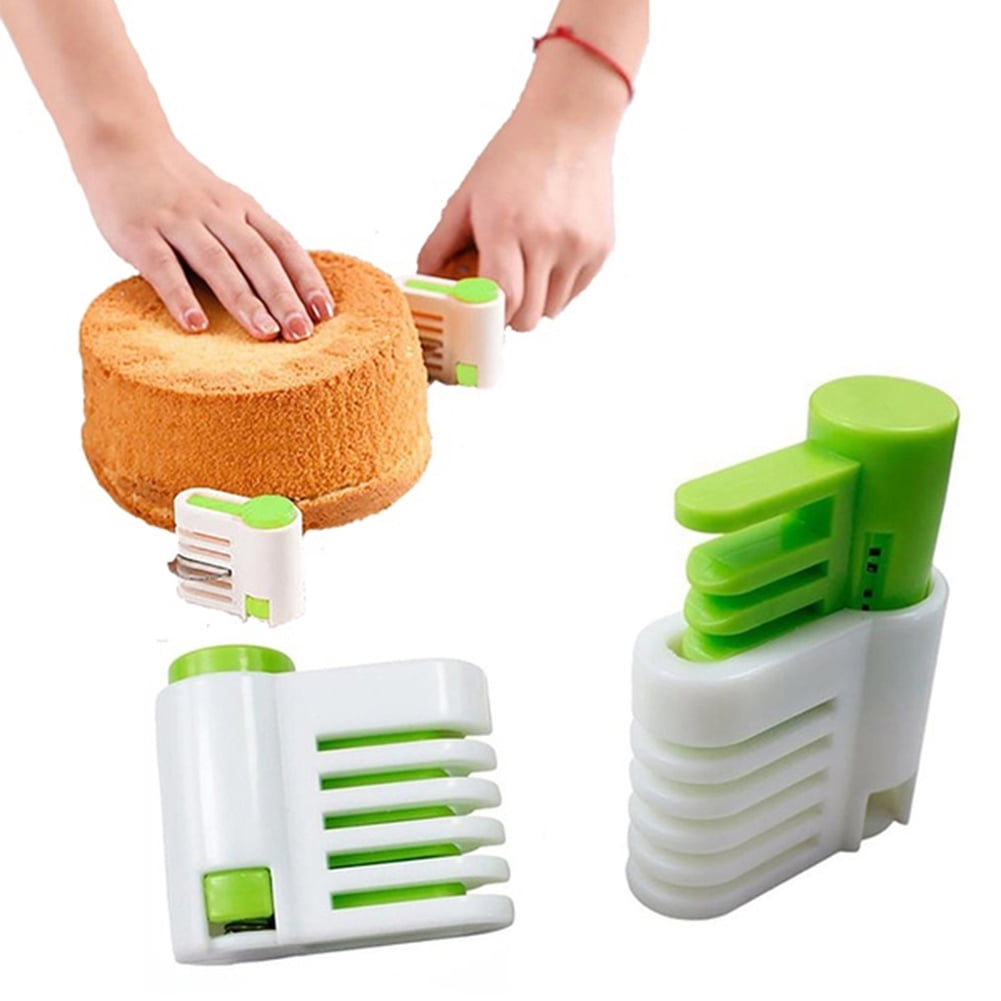 Hariumiu Kitchen 2Pcs DIY Adjustable Cake Bread Cutter - Easily and ...