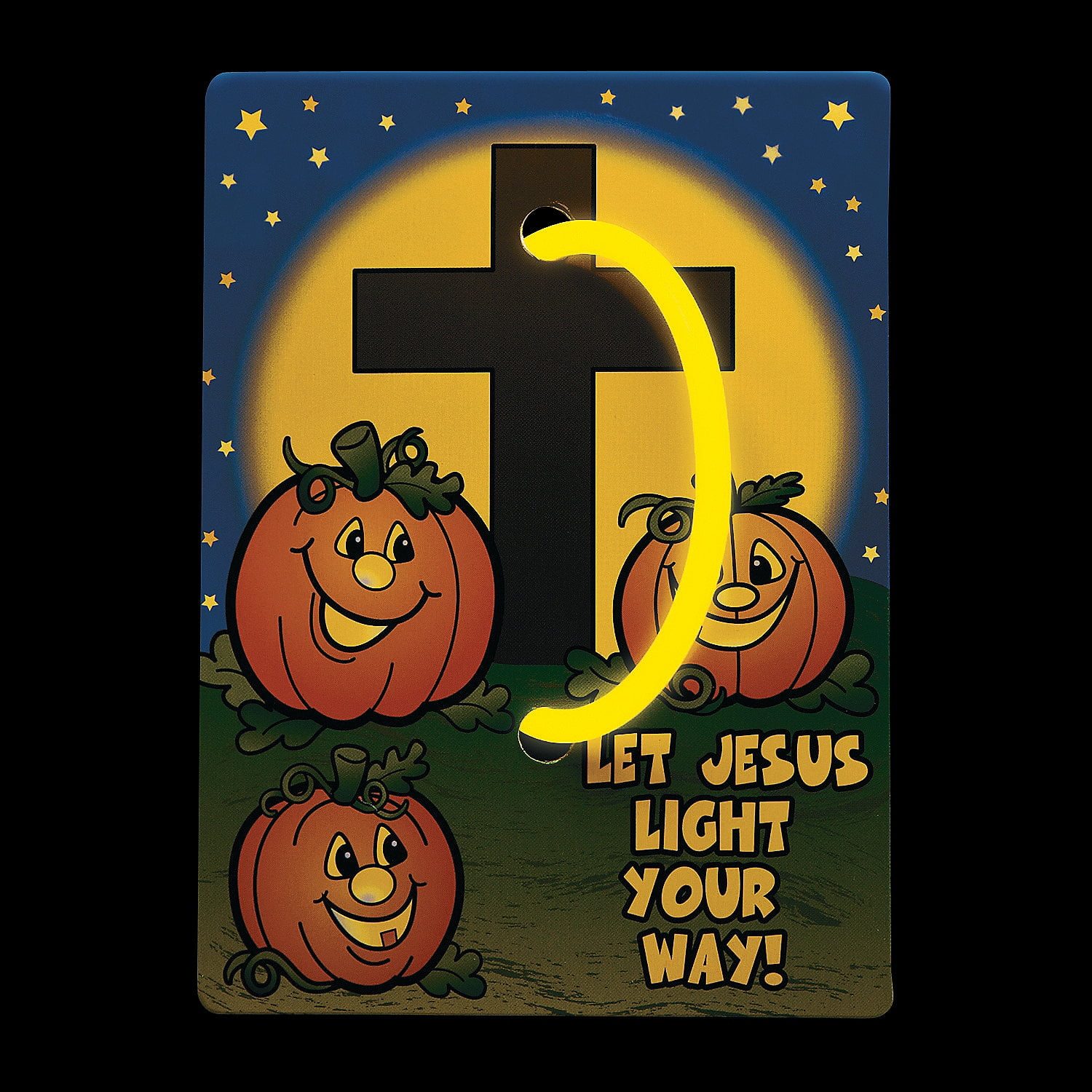 Fun Express - Christian Pumpkin Glow Stick Bracelet on for Halloween ...