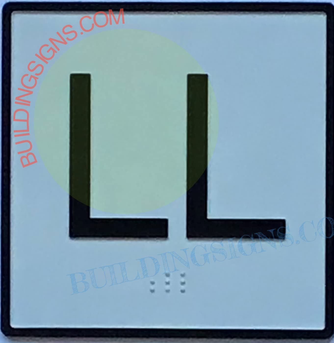 Elevator Floor Number LL Sign- Elevator JAMB Plate Floor Lower Level ...