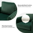 Velvet Upholstered Club Accent Chairs Set of 2 Lounge Armchairs Single ...