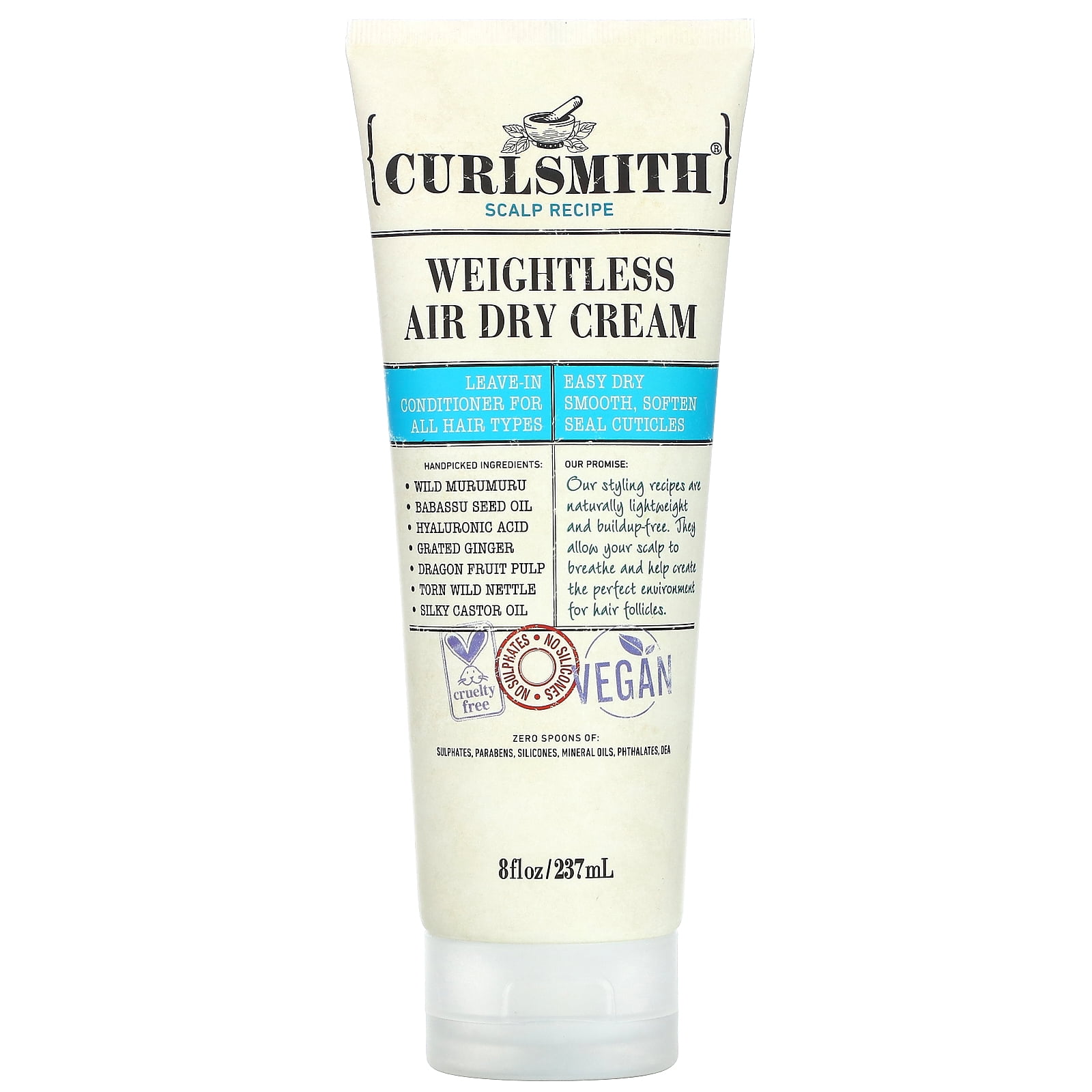 Weightless Air Dry Cream, 8 fl oz (237 ml), Curlsmith - Walmart.com
