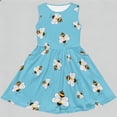 Casual Dresses for Youth Girl Sleeveless Printed Pockets Cartoon Beach ...