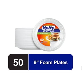 Hefty Supreme Foam Disposable Lunch Plates, 8 7/8", 250 Ct. - Walmart.com