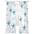 Abstract Summer Sea Star Sheer Curtains 2 Panels Set Blue Yellow Purple ...