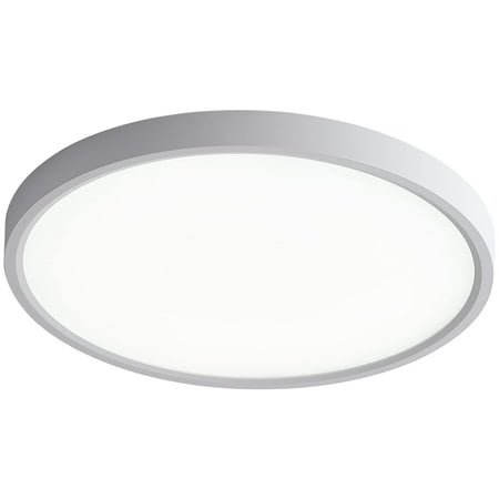 Flush Mount LED ceiling Light 12 Inch 24W Flat Thin ceiling Lamp 2400LM ...