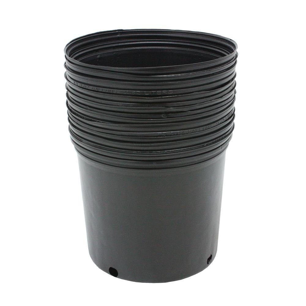 3 Gal. Plastic Nursery Pots (11.36 Liters) 10-Pack - Walmart.com