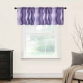 Abstract Semi Sheer Valance Curtains Purple Gradient Waves Beach Lines ...