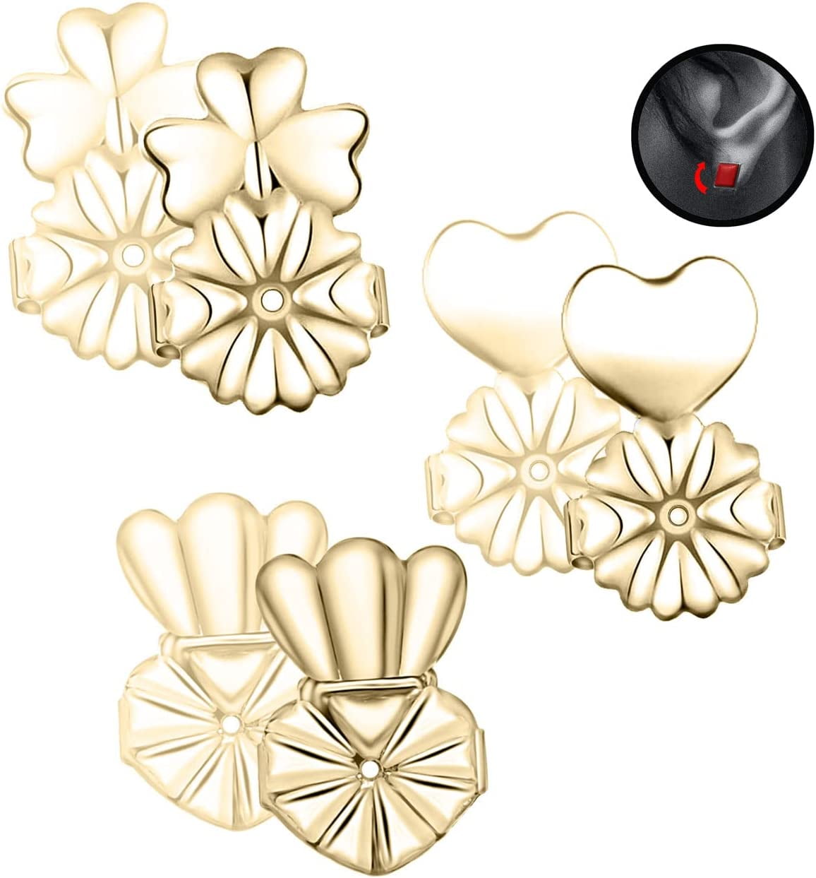 Extra Jumbo Earring Backs for Studs, for Heavy Earring - Walmart.com