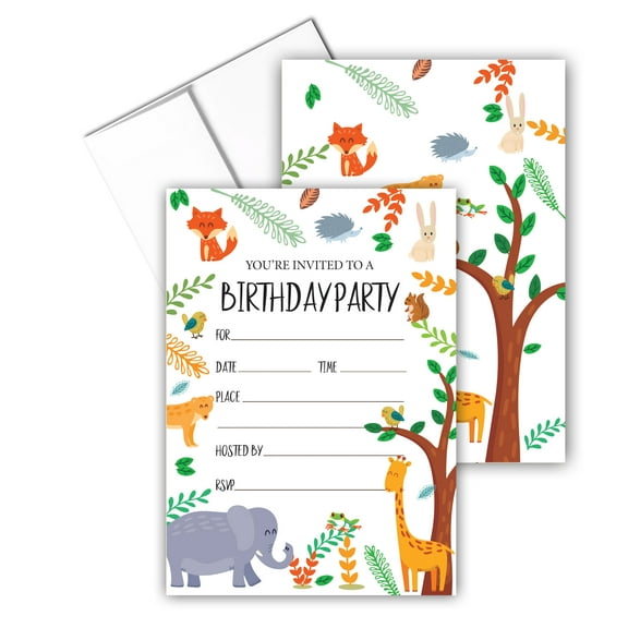 Celebration Time Party Invitations - 25 Invites with Envelopes - B15244 ...