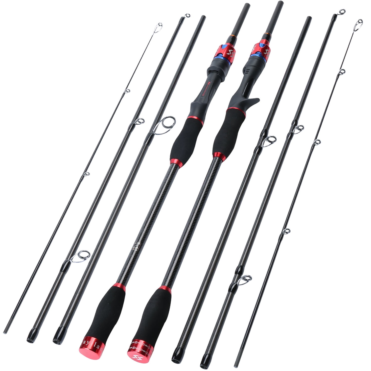 Sougayilang Fishing Rods Carbon Ultralight Portable Spinning/Casting ...