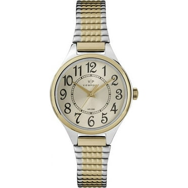 Timex Viewpoint Women's 25mm Silver-Tone Watch with Mother-of-Pearl ...