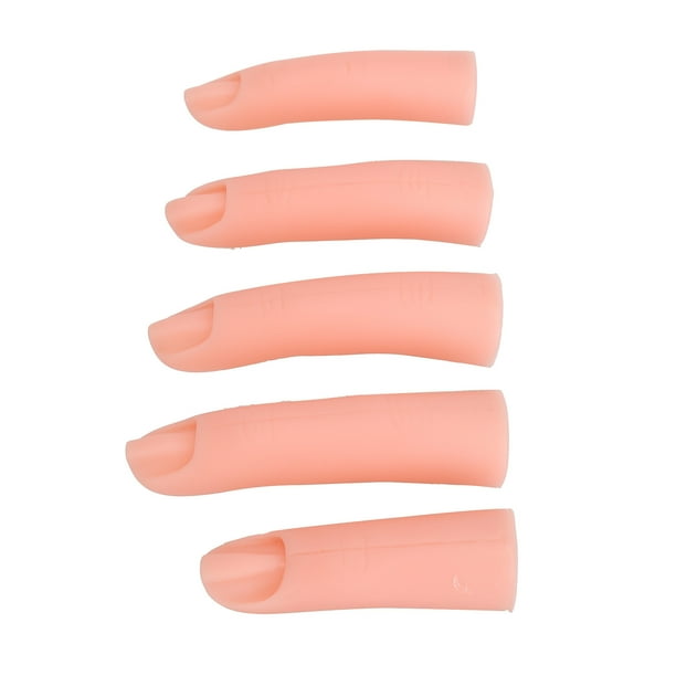 Nail Practice Finger, Silicone Professional DIY Training Fake Finger ...