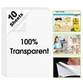 10 Sheets 100% Transparent Vinyl Sticker Paper Matte A4 Label Sticker ...