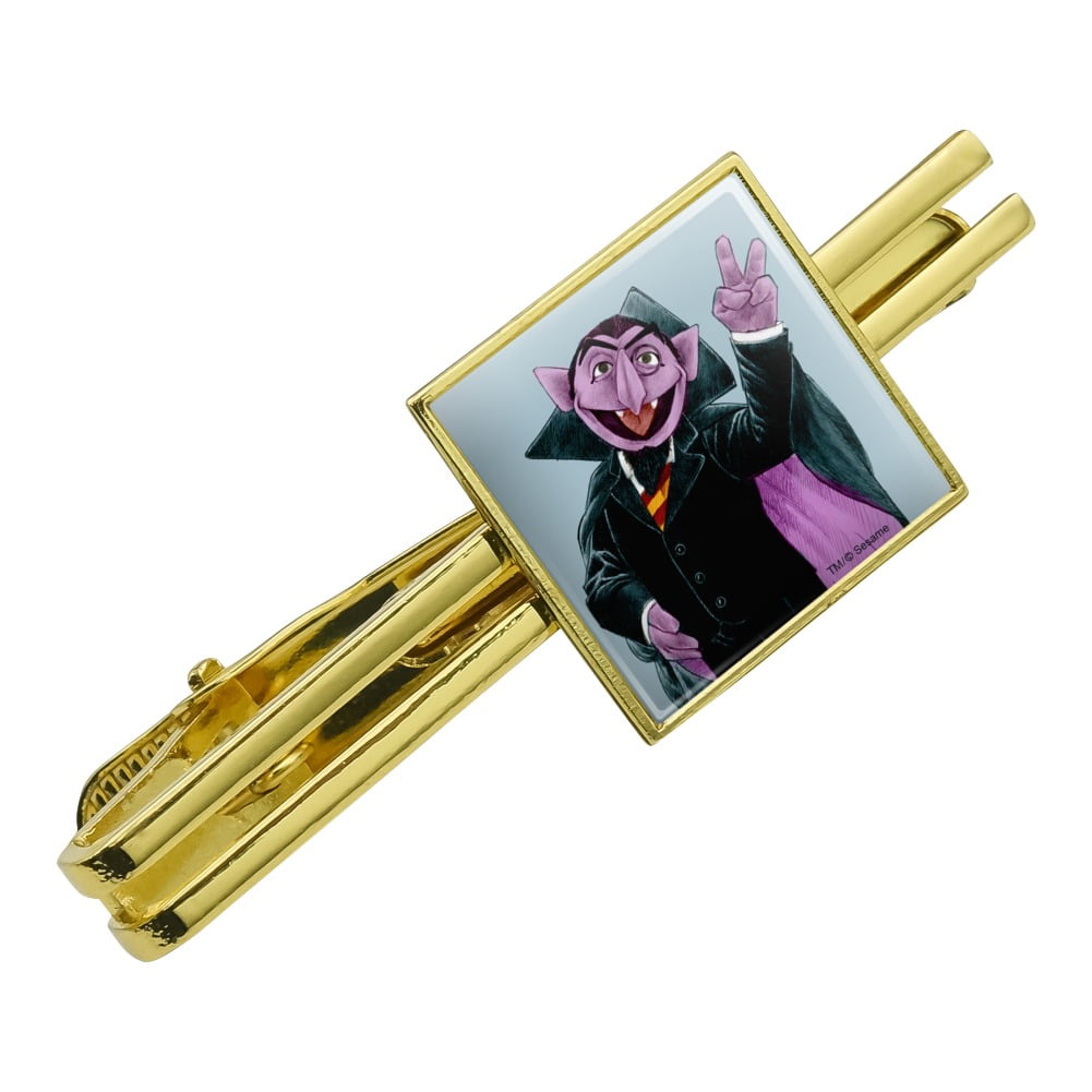 Sesame Street Vintage Count Von Count Square Tie Bar Clip Clasp Tack ...
