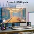 NJSJ Computer Speakers, USB Powered RGB LED 2.0 Stereo Speakers ...