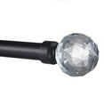 EXCLUSIVE HOME Crystal Ball 1" Curtain Rod and Coordinating Finial Set ...