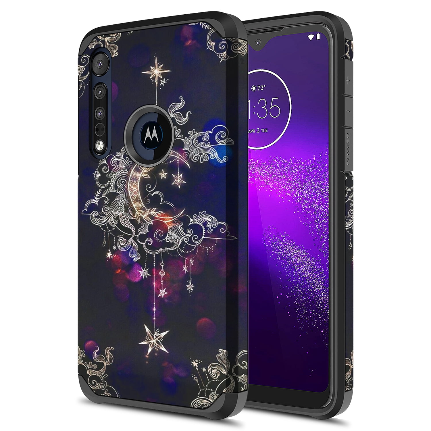 Moto G8 Play Case, Motorola One Macro Case, KAESAR Hybrid Dual Layer ...
