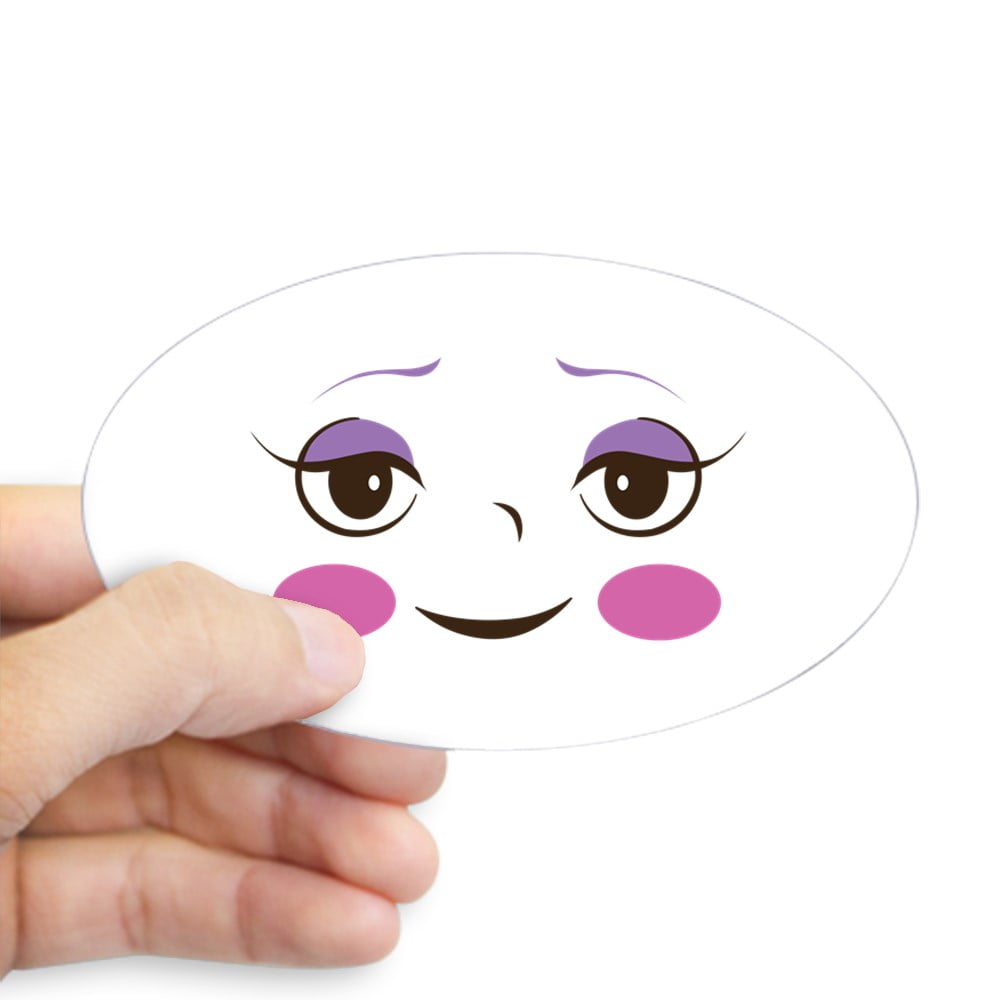 CafePress - DOLL FACE 4 Sticker - Sticker (Oval) - Walmart.com ...