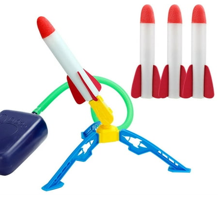 Toy Rocket Launcher For Kids With 3 Foam Rockets And Toy Air Rocket ...
