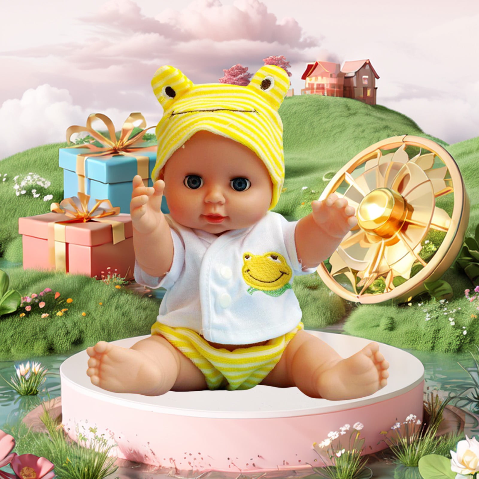 KTTECTOA Voice Blinking Talking Vinyl Simulation Doll Soft Rubber Baby ...