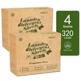(3 pack) Poesie Laundry Detergent Sheets, Fragrance Free, No Waste, 320 ...