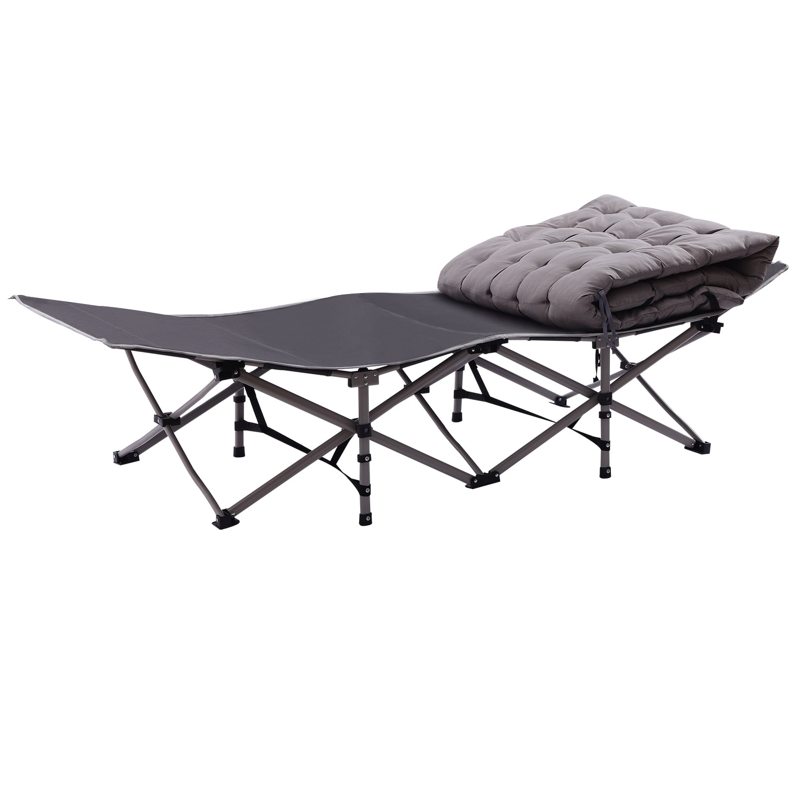 Loyalheartdy Portable Camping Cot With Mattress Outdoor Patio Folding