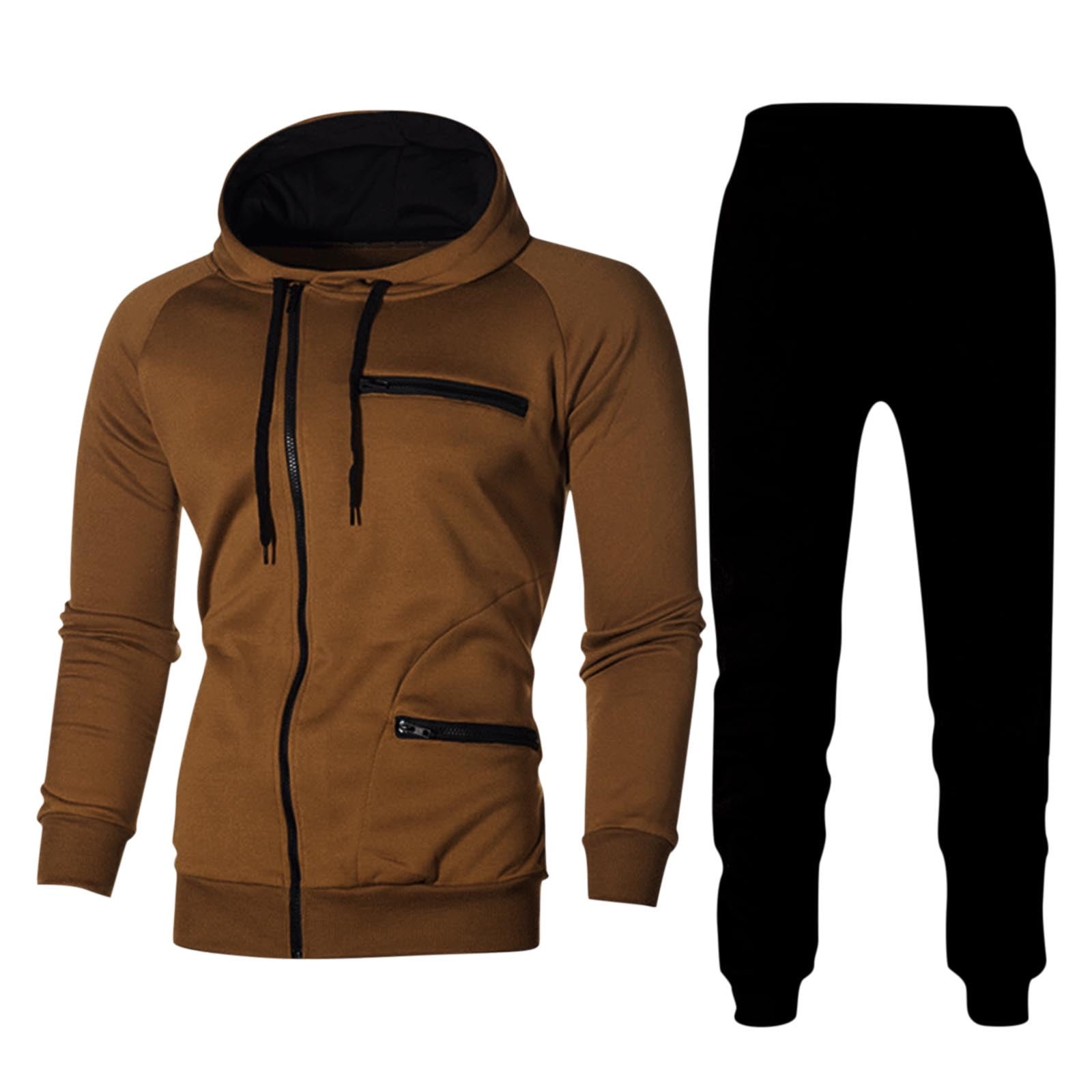 Click here for Evotelvi Men Casual Solid Drawstring Zipper Hoodie... prices