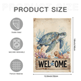 Sea Turtle Welcome Garden Flag 12×18in Double Sided Watercolor Ocean ...