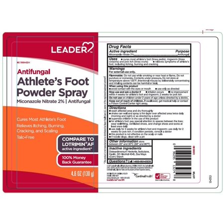 Leader Antifungal Athlete's Foot Powder Spray, 4.6oz - Walmart.com