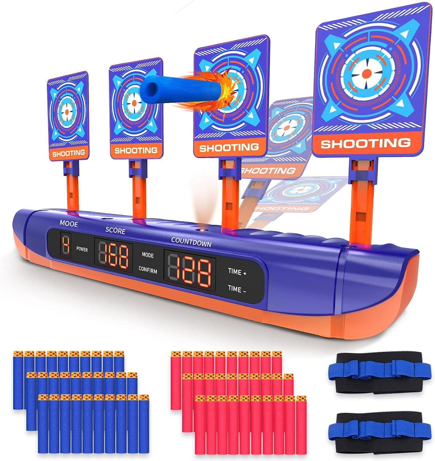 Beefunni Electronic Shooting Targets, Digital Scoring Auto Reset Target ...