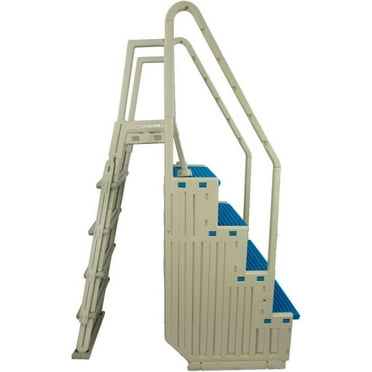 Confer Curve Heavy Duty Inground Pool Steps with Adjustable Deck ...